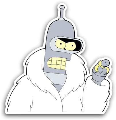 Amazon.com: 2 (Pieces) 3" and 5" Futurama Bender Sticker, Waterproof ...