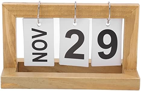 Perpetual Calendar Flip Wooden Calendar Blocks Vintage Wood Block ...