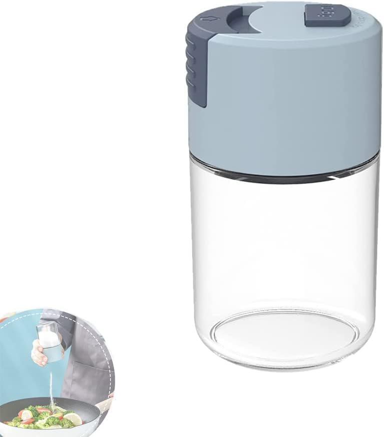 Amazon.com: Metering Salt Shaker,Glass Metered Salt Dispenser,Push-Type ...