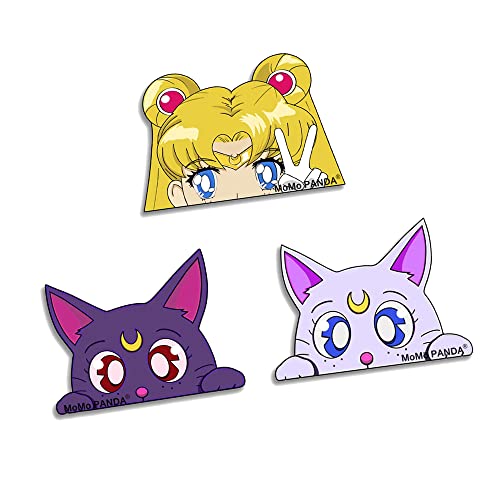 MoMo PANDA Sailor Moon Car Sticker Vinyl Peeking Decals Anime - Want It All