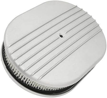 Oval Air Cleaner Aluminium Alloy 12in Half Finned Air Filter Assembly ...