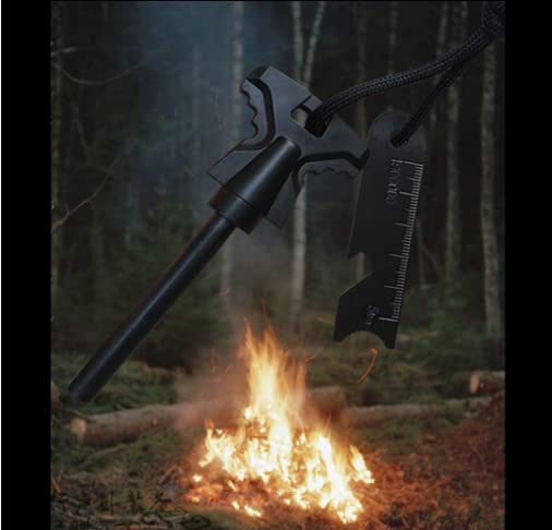Brunzo ™ Stone Steel Striker Fire Starter Kit Ferro Rod Camping ...
