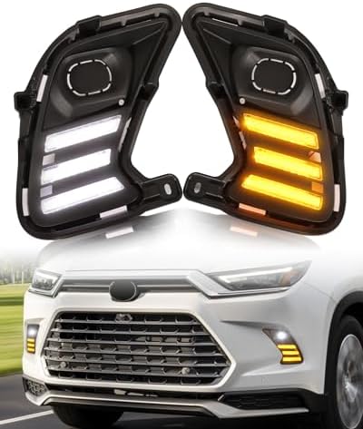 Amazon.com: LED Fog Lights Bezel Assemblies for 2023 2024 2025 Toyota ...