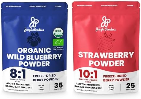 Amazon.com: Jungle Powders Organic Wild Blueberry Powder 5oz and ...