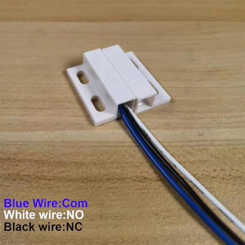 Gebildet 2 sets White Magnetic Switch Wiring NO/NC Recessed Door Sensor ...