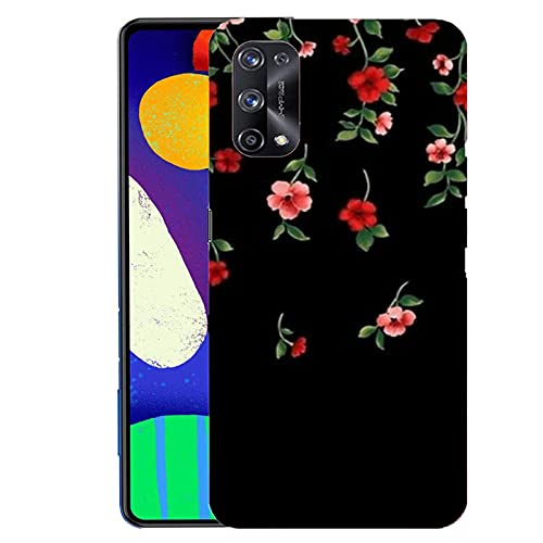 AAHIL Compatible for Oppo F19 Black and Flower Pattern Mobile Phone ...