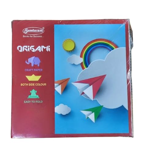 Sundaram Origami Craft Paper 200 Sheets Both Side Colour Easy To Fold ...
