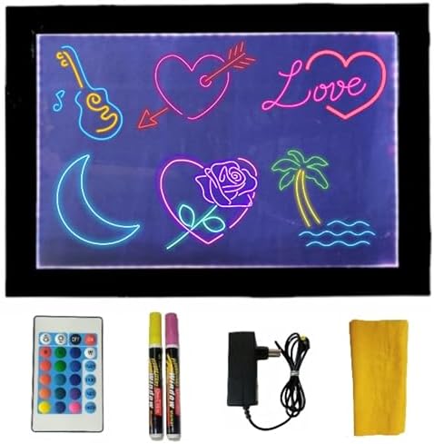 7Colours 3D LED Writing Board Display for Messages,Notes,Planning ...