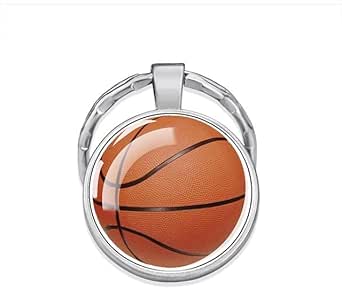 Amazon.com: Art Attack Orange Basketball Key Chain Ring, Hoops Bball ...