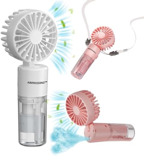 Amazon.com: Gaiatop Portable Handheld Misting Fan, 4000mAh Rechargeable ...