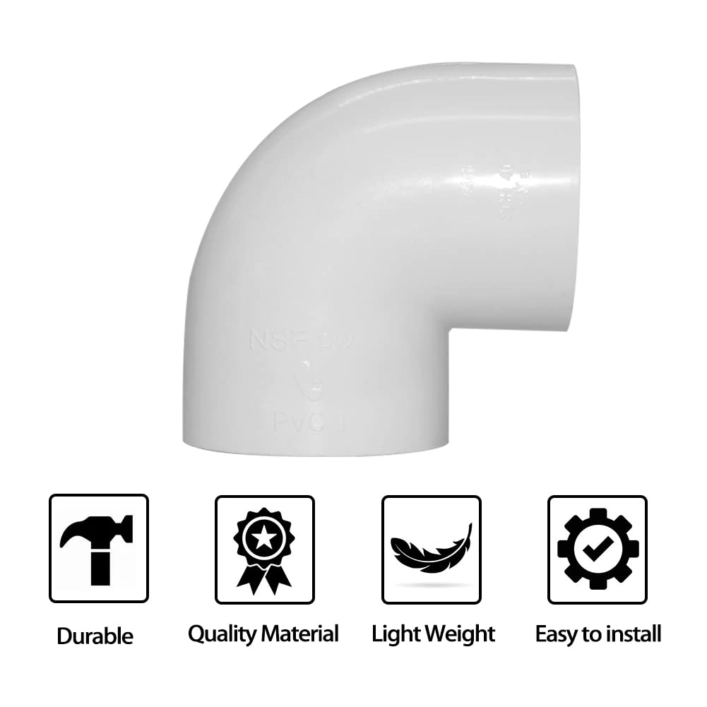 Snapklik.com : Fitvell 2PCS 2 90 Degree Elbow PVC Pipe Fitting Adapter ...