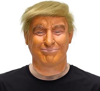 Amazon.com: Realistic Latex Old Man Mask, Trump Wig, Trump Mask ...
