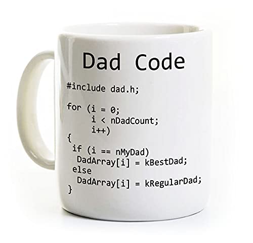 Amazon.com: Dad Coding Programmer Coffee Mug - Dad Code C++ - Computer ...