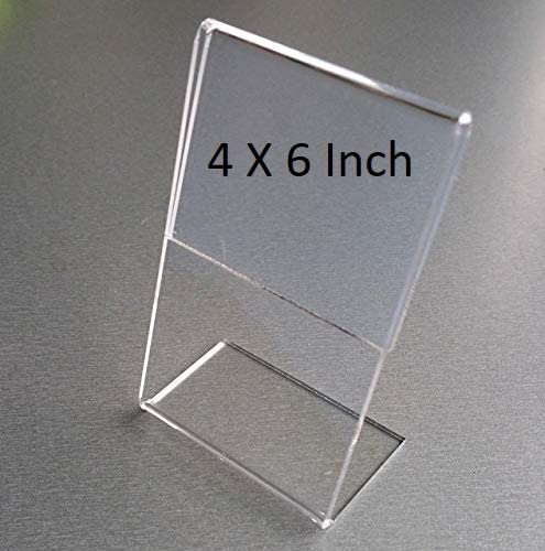 Buy VJ SONS 4 X 6 Inch (A6) Acrylic QR CODE Display Stand Paper Holder ...