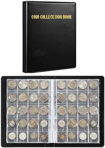 Libro de Colección de Monedas, Álbum de Monedas con 240 Bolsillos ...