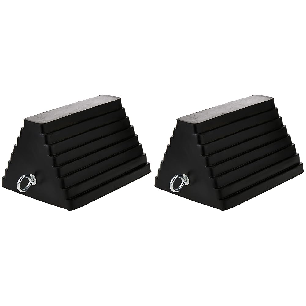 Amazon.com: MaxxHaul 70073 Solid Rubber Heavy Duty Wheel Chock with ...