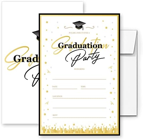 Amazon.com : ZSHFMY Graduation Party Invitations, She Did It Graduation ...