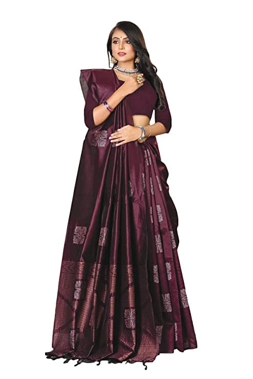 Buy MI Textile Elegant Mango Color And Gold Pattu Sarees For Women ...