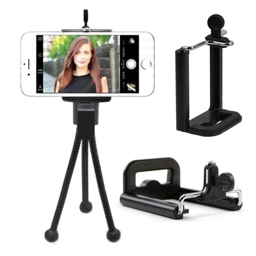 F-Eye® Mini Tripod Stand + Cell Phone Camera Stand Clip Holder Bracket ...