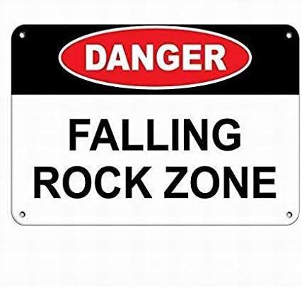 Amazon.com: Ufcell Danger Falling Rock Zone Hazard Sign Construction ...