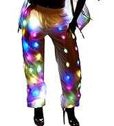 Mens Womens LED Flash Light Rave Jacket Pants Baseball Hoodies Sport ...