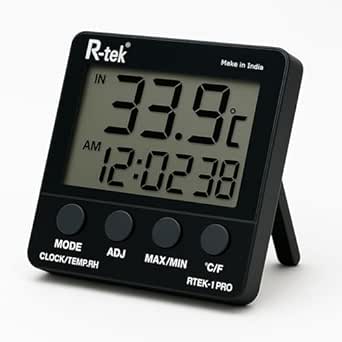 R-TEK Room Temperature Thermometer with Humidity Meter Accurate Indoor ...