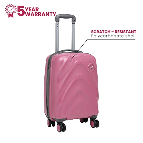 Buy Genie Diana Trolley Bag Small Size, 55 cms Bubblegum Pink Hard Side ...