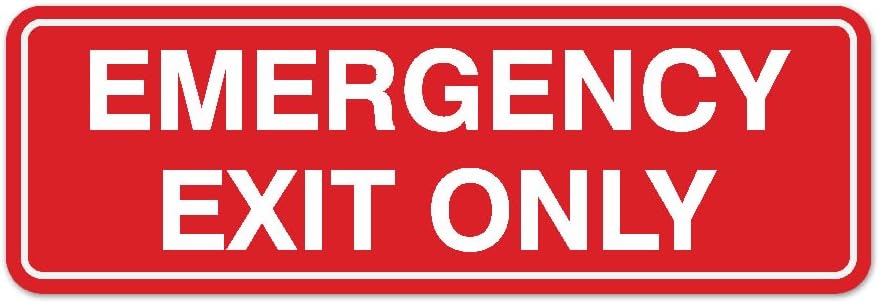 Amazon.com: Signs ByLITA Standard Emergency Exit Only Sign - Easy ...
