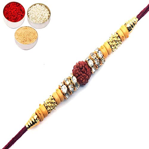 Tied Craft Rudraksha Reshma Multicolour Rakhi for Rakshabandhan ...