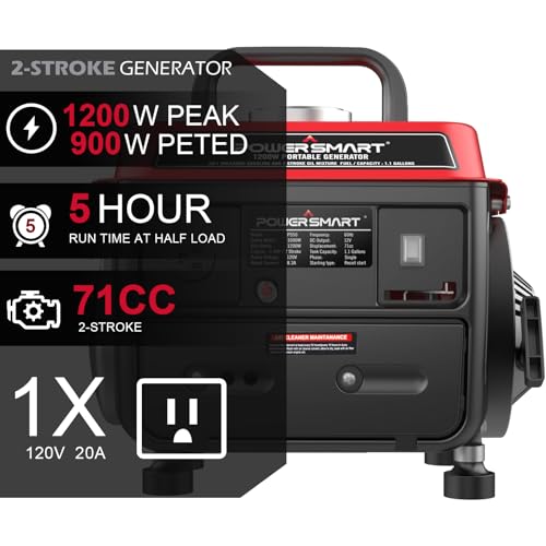 Snapklik.com : PowerSmart 1200W Portable Generator