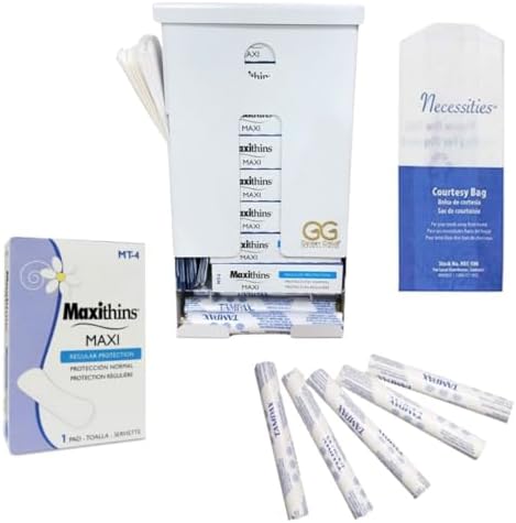 Amazon.com: Tampon and pad Dispenser, Compact, Free Vending, White ...