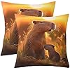Homemissing Kinder Capybara Kissenbezüge 45x45cm Nette 3D Effekt ...