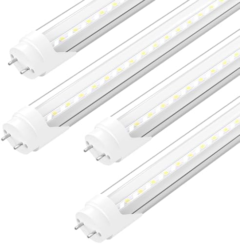 SHINESTAR T8 LED Bulbs 4 Foot, Tube Lights 18W 5000K Daylight, Ballast ...