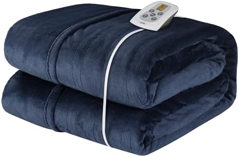 Amazon.com: Sunvivi Heated Blanket King Size, Electric Blanket Dual ...