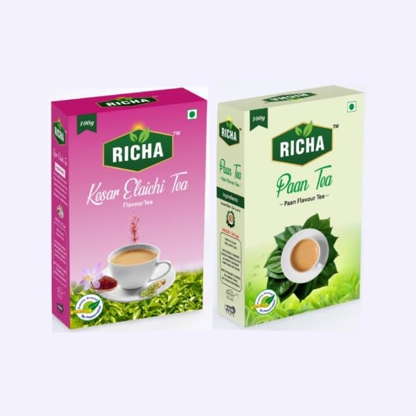 RICHA Premium Paan Tea And Kesar Flavour Tea Combo Pack-100gm Each ...