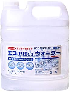 Amazon.co.jp: 水で汚れを落とすマルチクリーナー アルカリ電解水【エコPH13ウォーター 4L】 1ケース4本 : ホーム＆キッチン