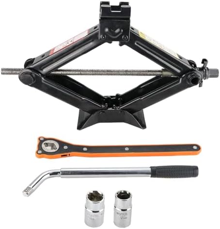 VonLux Car Jack Kit, Scissor Jack 2 ton with Speed Handle, Labor-Saving ...