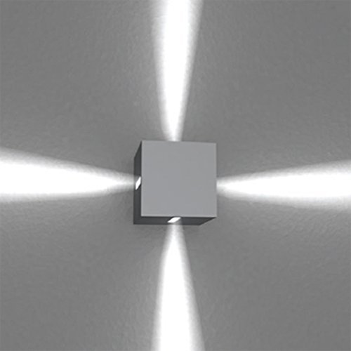 NOBLE ELECTRICALS LED 12W Narrow Beam Four Way Wall Light, Low ...