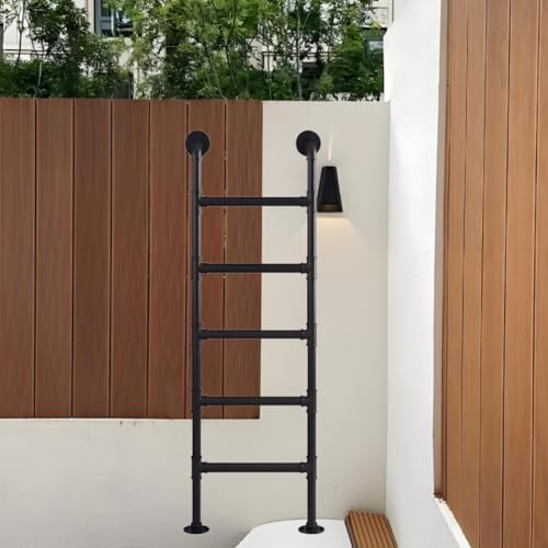57In Round Pipe Ladder with Four Reinforced Bases, Attic Stairs with ...