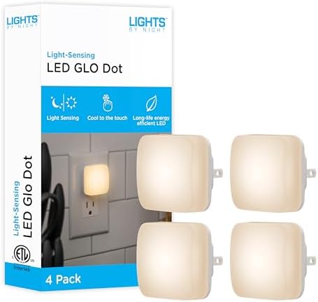 Amazon.com: Lights By Night Mini LED Night Light, Plug-In, Dusk to Dawn ...