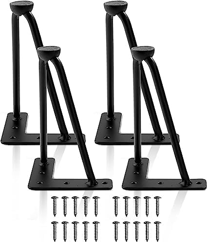 Dcloud 8 inch Powder Coated Legs Heavy Duty Hairpin Cabinet Legs Legs ...