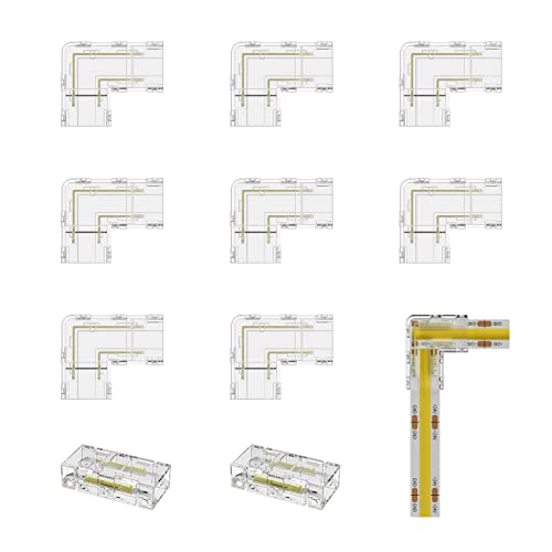 Snapklik.com : 8mm COB Connector 8pcs L-Shaped/Corner Connector,Unwired ...