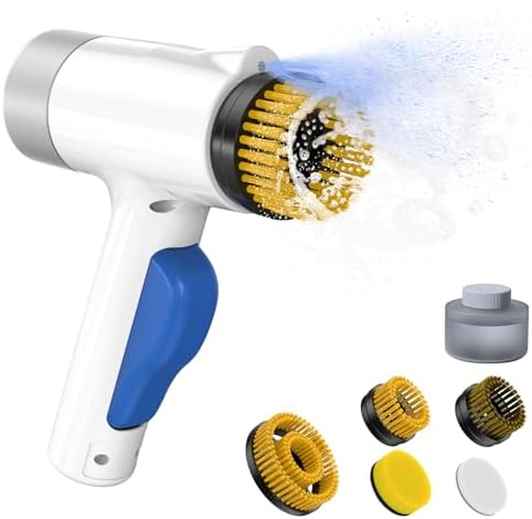Electric Spin Scrubber Cleaner (White-Blue)