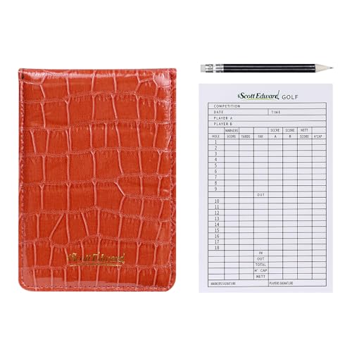 Scott Edward Golf Scorecard Cover Leather Scorecard Holder Statistic ...