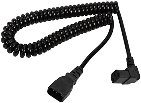 Computer Power Extension Cord YACSEJAO Coiled 18AWG IEC 320 C14 to C13 ...
