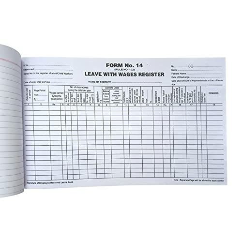 Sanjay Printing Press Paper 350 Page Single Side Form 14 Leave with ...
