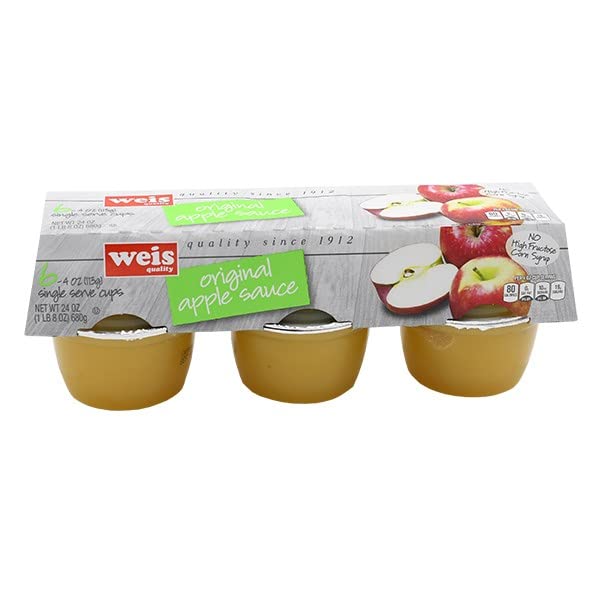 Amazon.com: Weis Quality, Apple Sauce Cup 6 Pack, 24 Ounce : Grocery ...