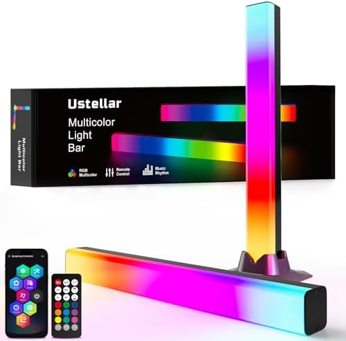 Ustellar RGB Light Bar, Smart APP Control Music Sync RGB IC LED Lights ...
