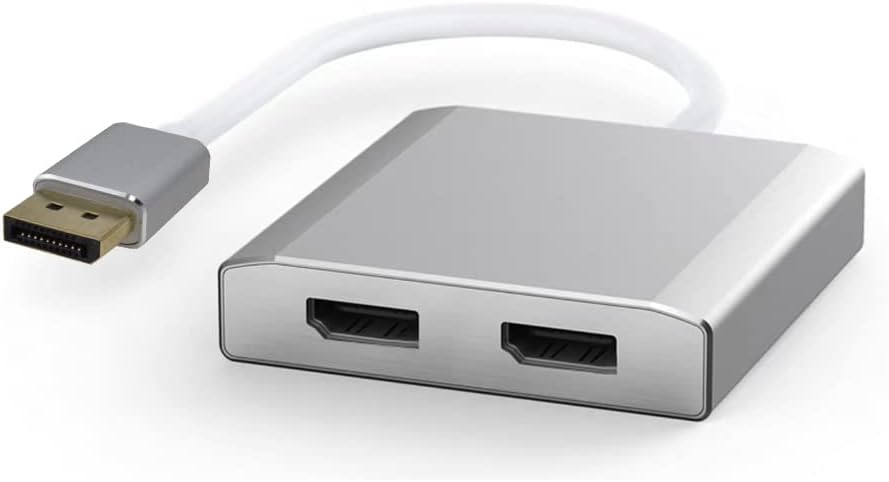 WJESOG Displayport to Dual Displayport MST DP to 2 DP Splitter Multi ...