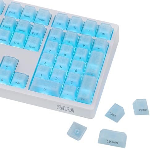 Amazon.com: EPOMAKER Frost Jelly Keycaps Set - 126 Keys Forged Carbon ...